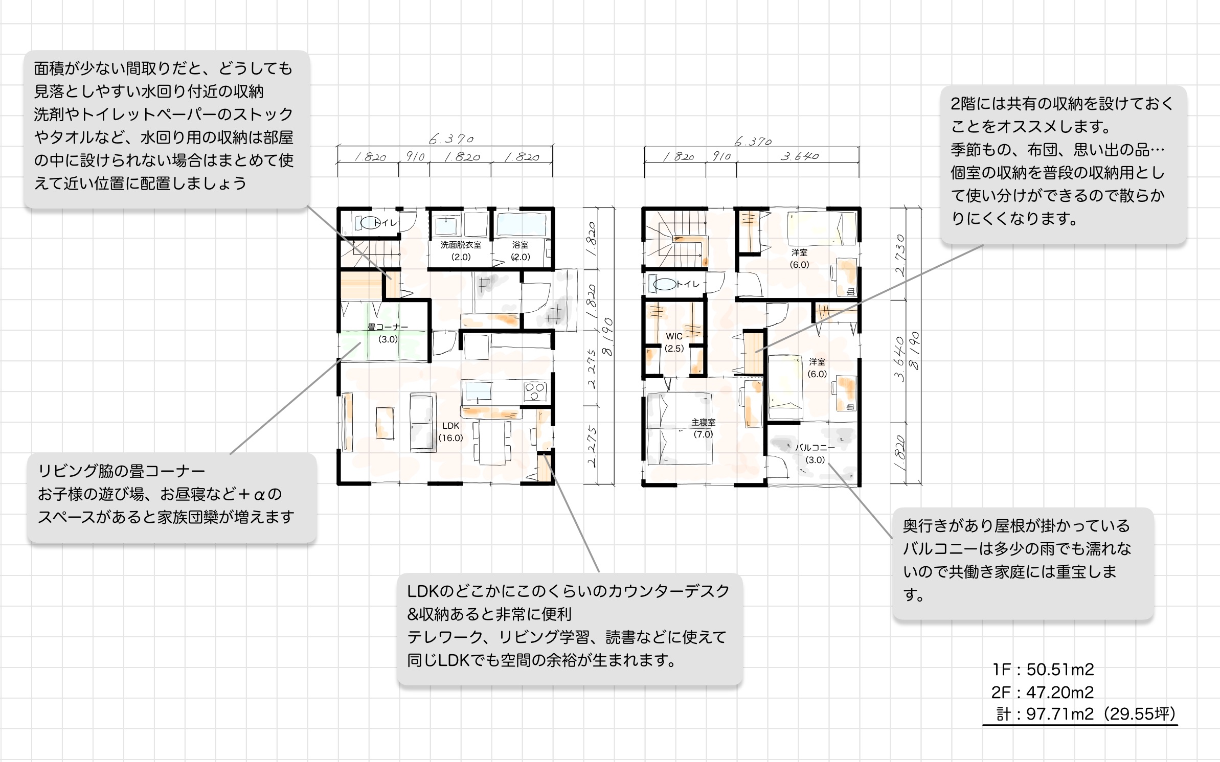 30坪3LDK 4人家族これで十分でしょ！？ - サラリーマン設計士の間取り紹介