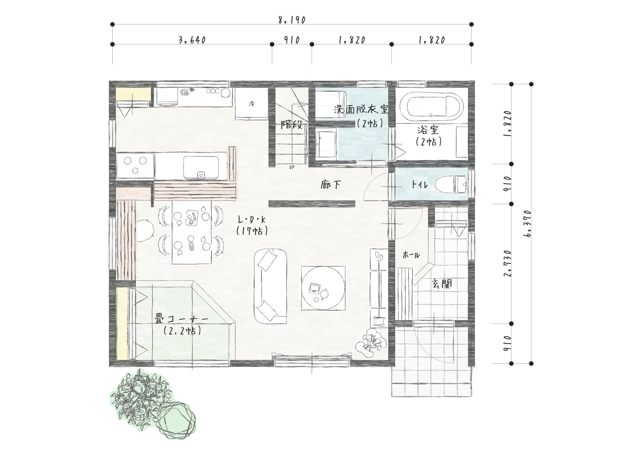 30坪で20帖LDK シンプルだけど生活しやすいちょうどいいプラン - フクトリの間取り紹介
