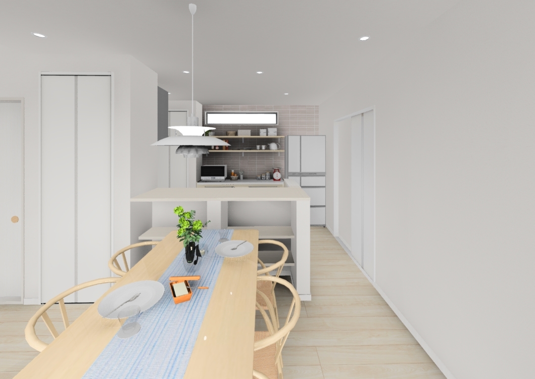 1階充実2階は寝るだけ これ最近のトレンド半平屋プラン【4LDK 33.57坪 東（西）玄関】 - フクトリの間取り紹介