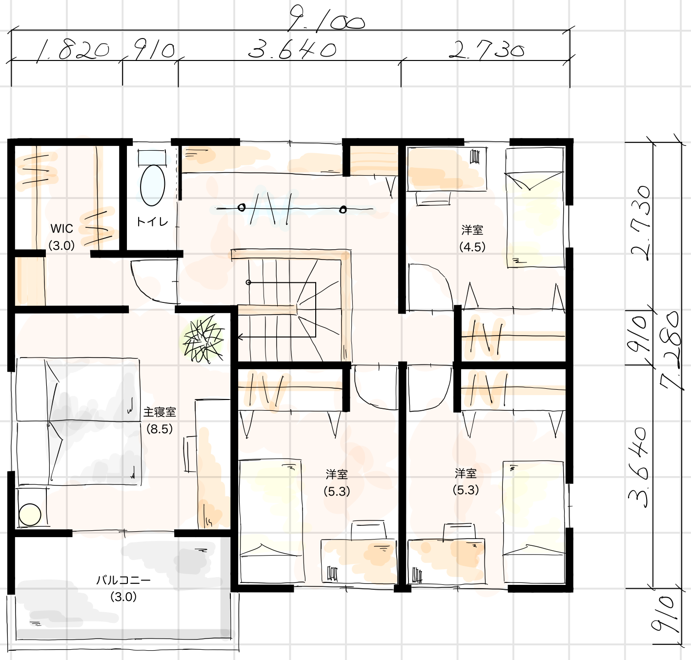 30坪台5LDKで必要なものが揃ってる 大家族にオススメな満足モリモリプラン - フクトリの間取り紹介